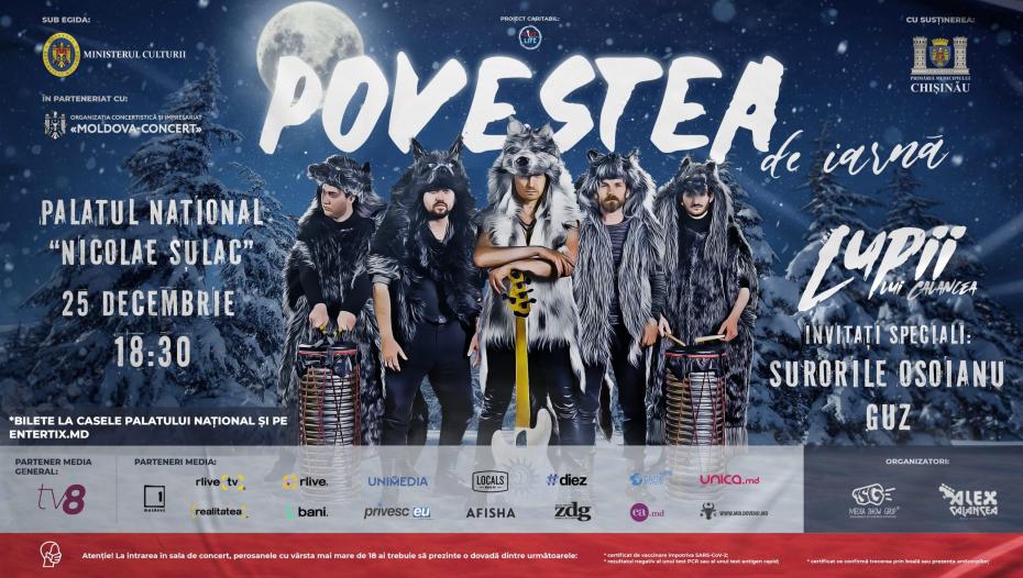 „Povestea de iarnă”. Surorile Osoianu și Lupii lui Calancea vor concerta la Palatul Național pe ...