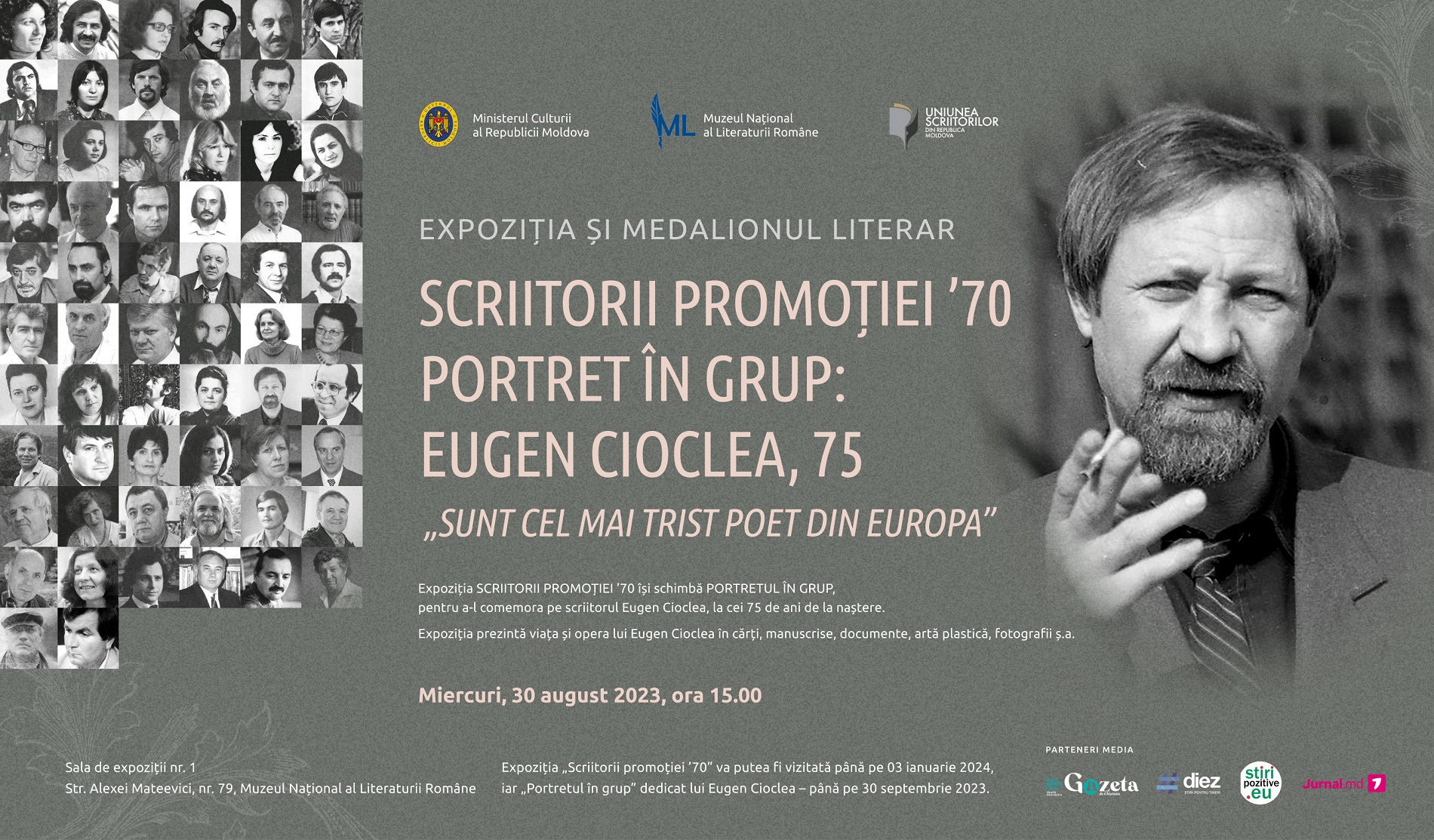 Pe 30 august, mergi la inaugurarea expoziției comemorative „Eugen ...